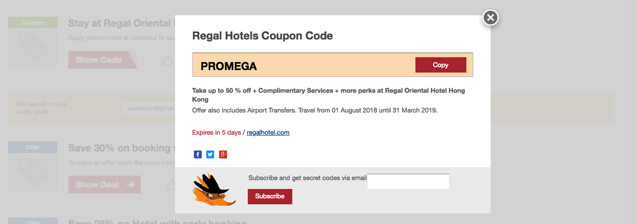Regal Hotels Promo Code May 2023 - ILoveBargain Hong Kong
