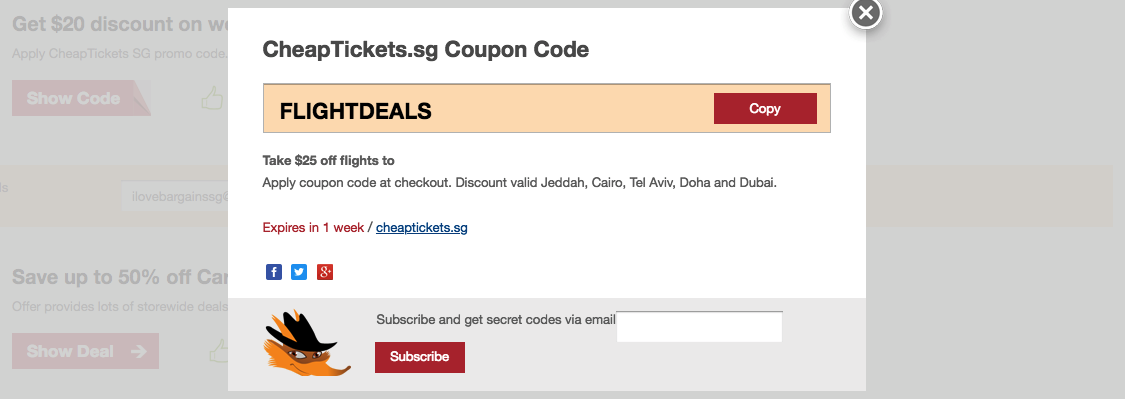CheapTickets SG Promo Code July 2019 - ILoveBargain